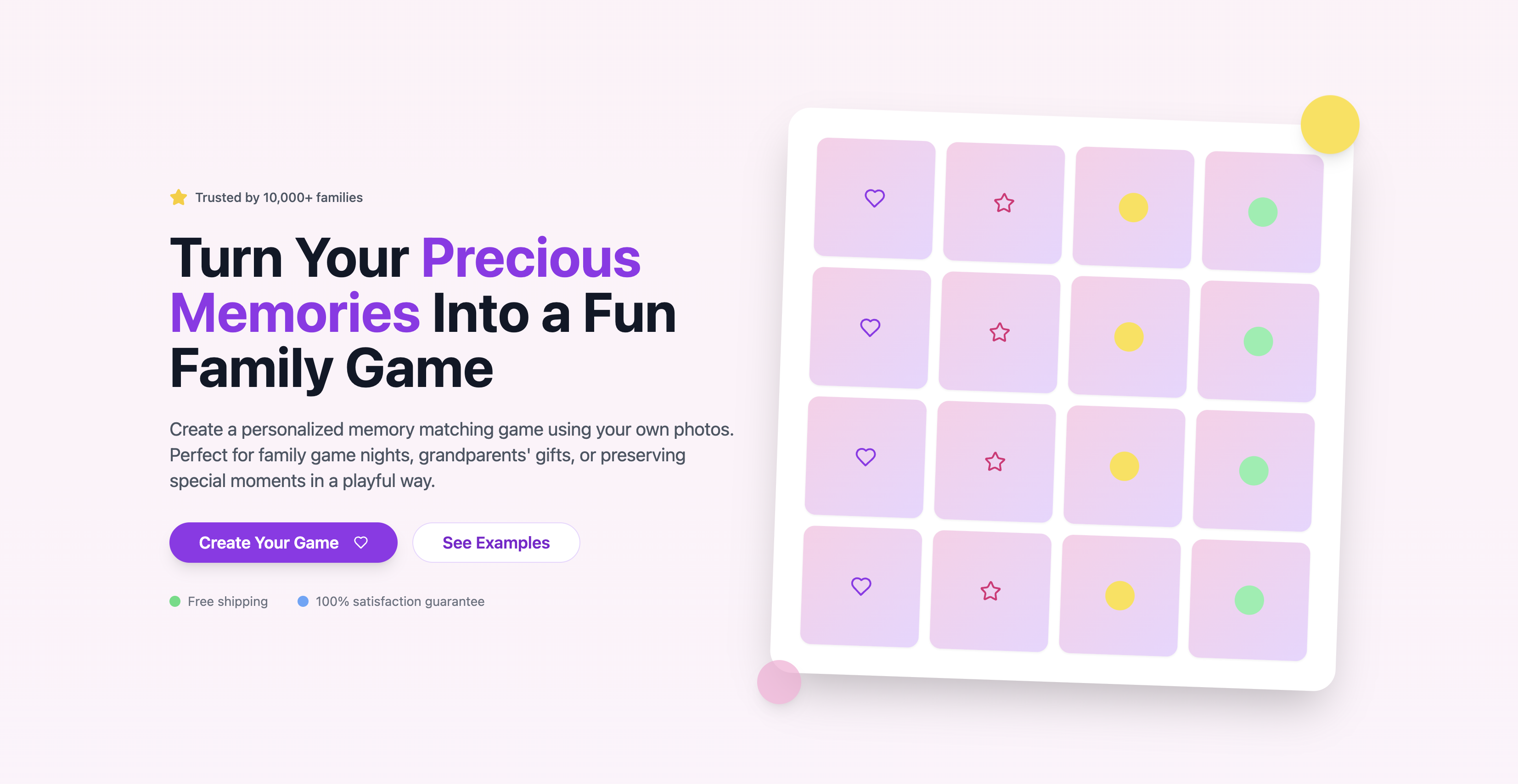 Matching Moments | Custom Photo Memory Game for Families